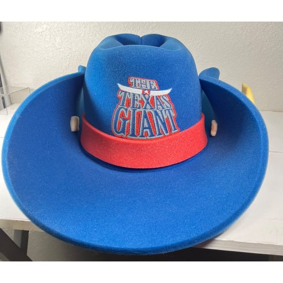 Six Flags | Accessories | Vtg Six Flags Sf Ps Texas Giant Horns Blue ...